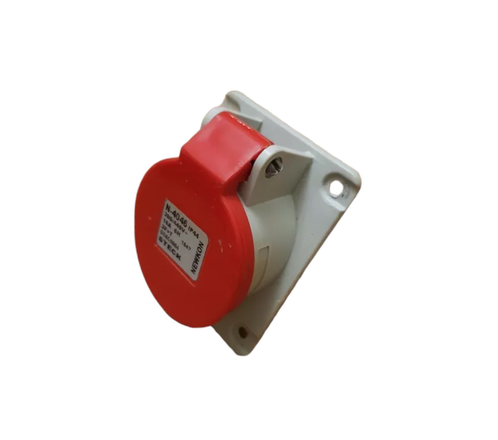 TOMACORRIENTE INDUSTRIAL DE SOBREPONER 6H - IP44 - ROJO 16A - 380V - 3P+T - Tienda Rigelec